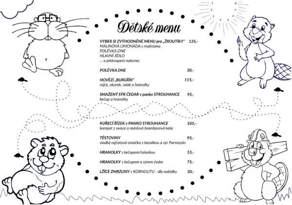 BOBR Dětské menu | Hospůdka U Bobra